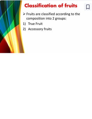 Classification and Nutritional value of fruit crops | PDF