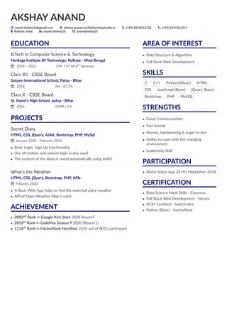 Akshay Anand Resume | PDF