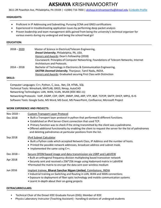 Akshaya resume | PDF