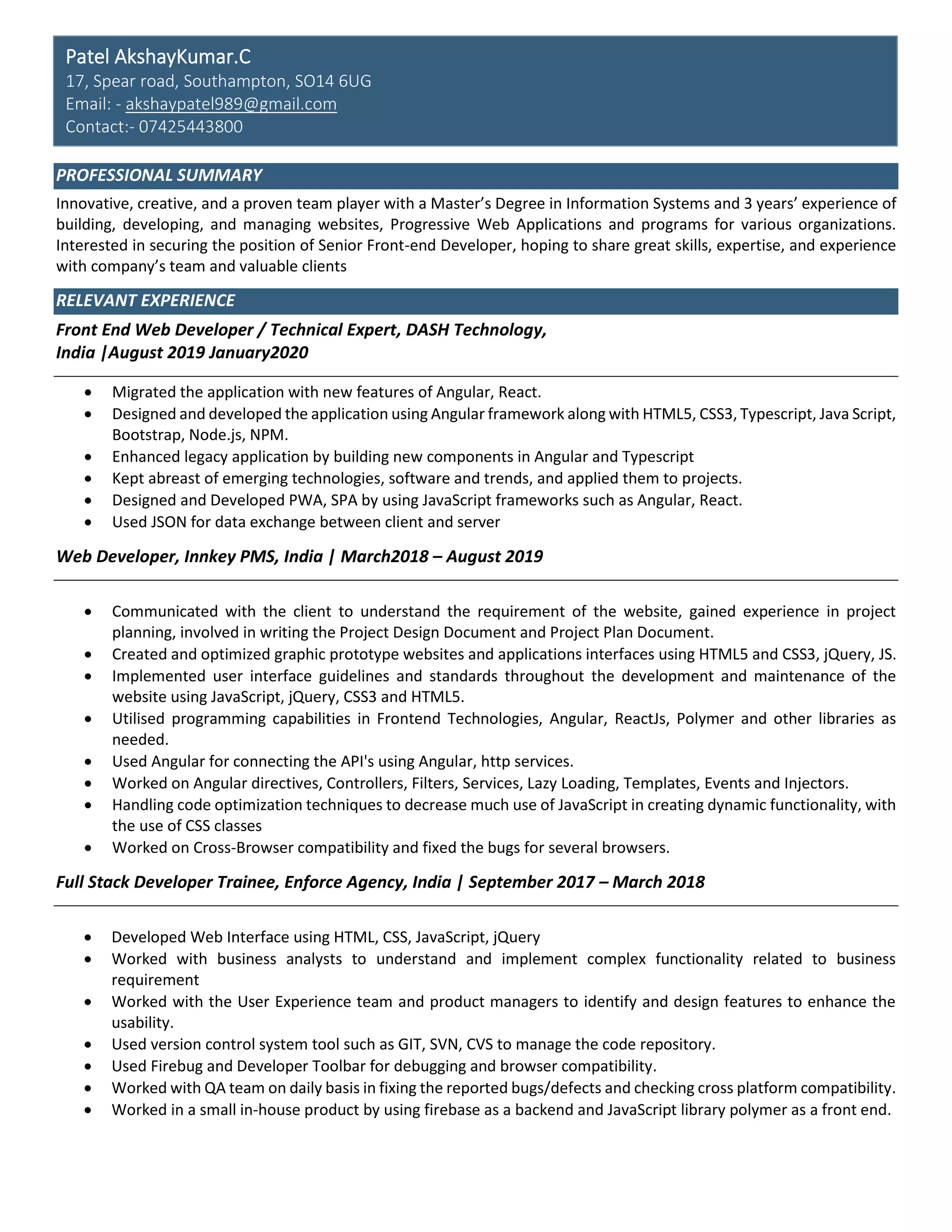 Akshay cv computing | PDF