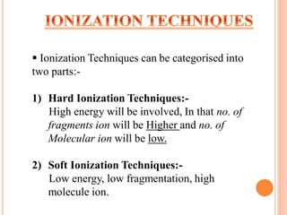 Ionization Techniques In Mass Spectroscopy | PDF