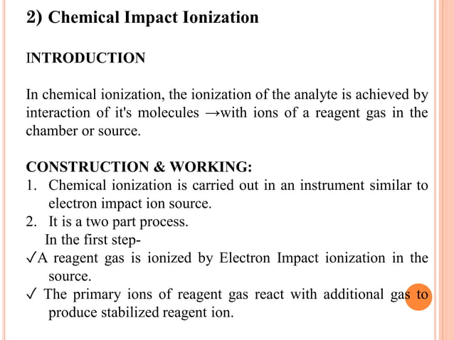 Ionization Techniques In Mass Spectroscopy | PDF