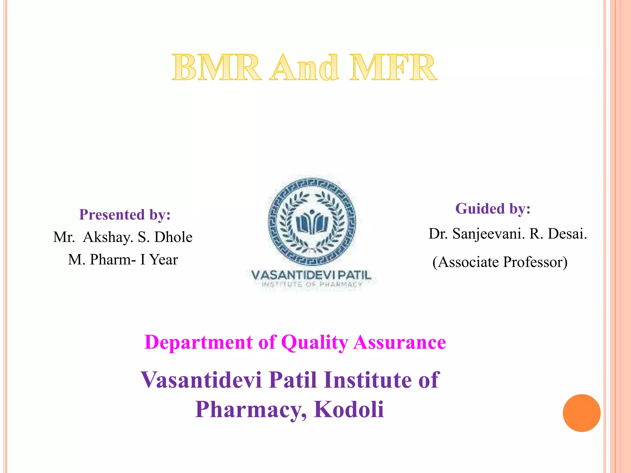 BMR And MFR | PDF