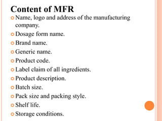 BMR And MFR | PDF