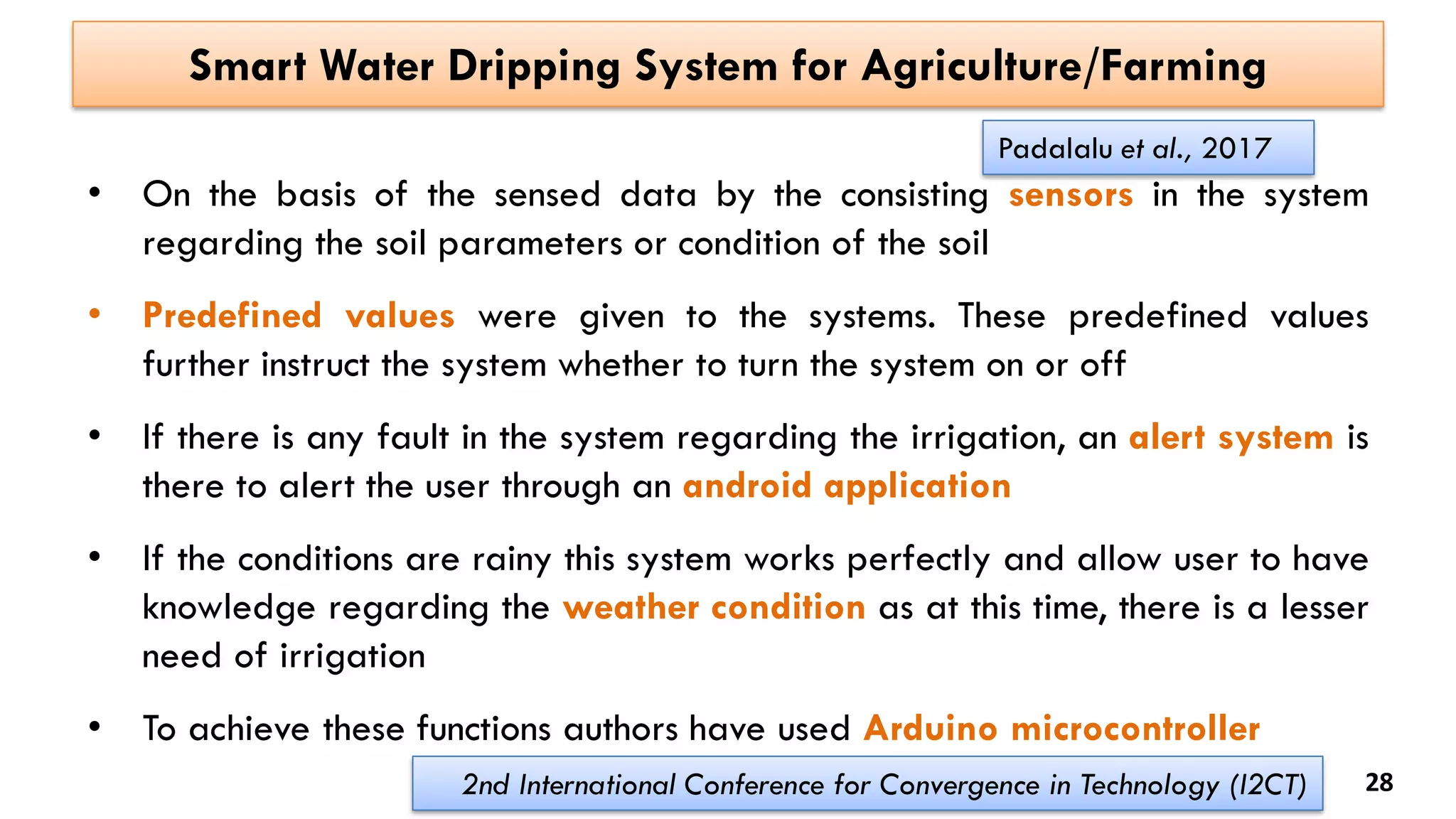 Internet of Things ( IoT ) based irrigation practices for efficient ...