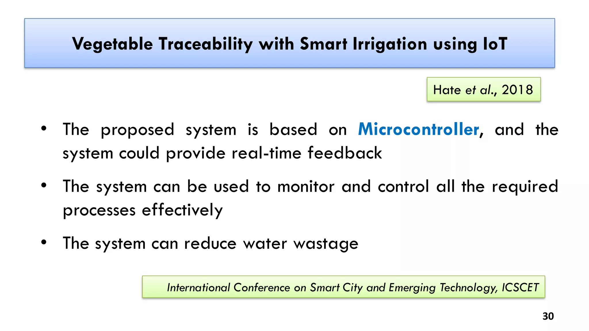 Internet of Things ( IoT ) based irrigation practices for efficient ...