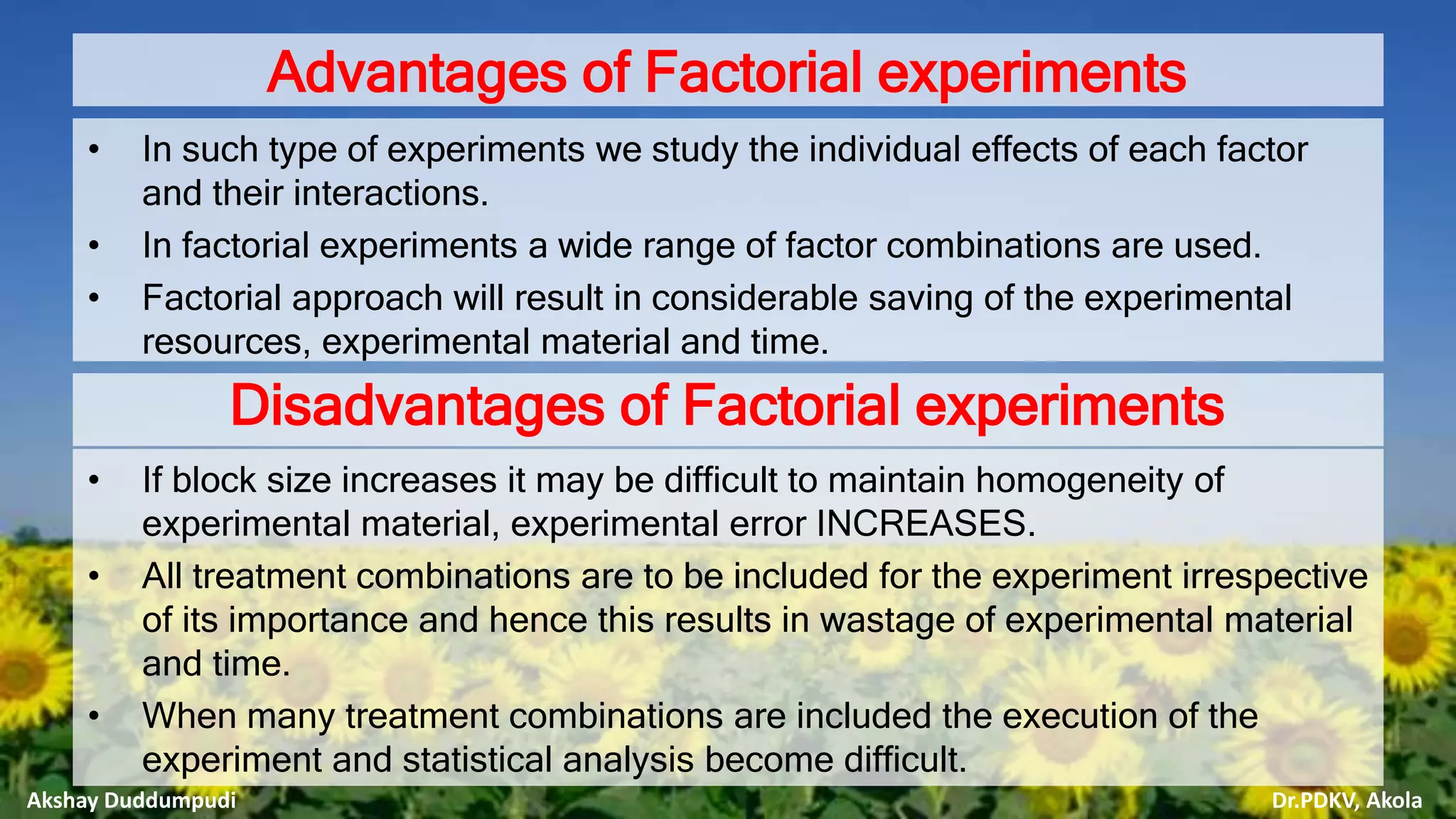 STATISTICAL METHODS AND TECHNIQUES FOR AGRONOMIC RESEARCH | PPTX