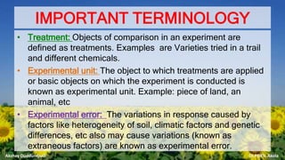 STATISTICAL METHODS AND TECHNIQUES FOR AGRONOMIC RESEARCH | PPTX