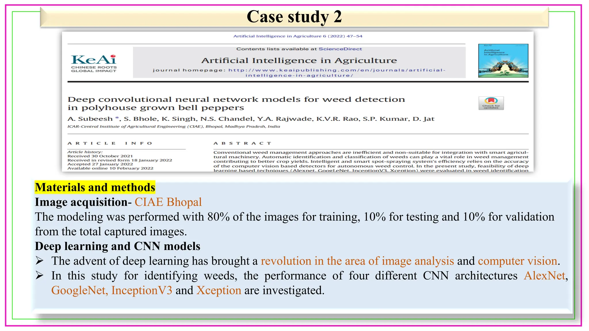Weed Detection Using Deep Learning and Laser Weed Control | PDF
