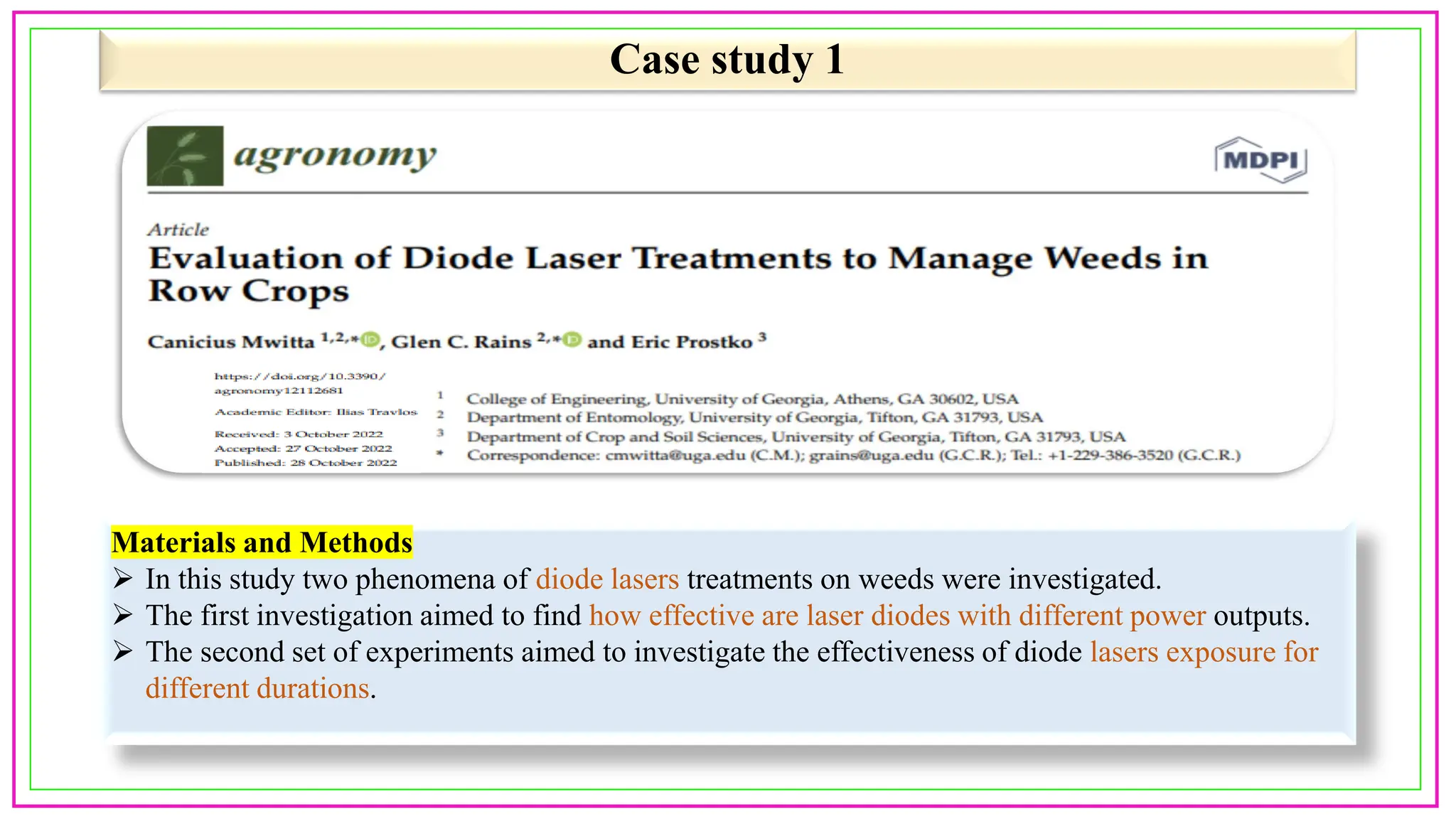 Weed Detection Using Deep Learning and Laser Weed Control | PDF