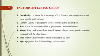Approaches Of Gastro-Retentive Drug Delivery System or GRDDS | PPTX