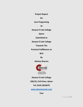 Akshay Sharma,BCA,2nd year | PDF