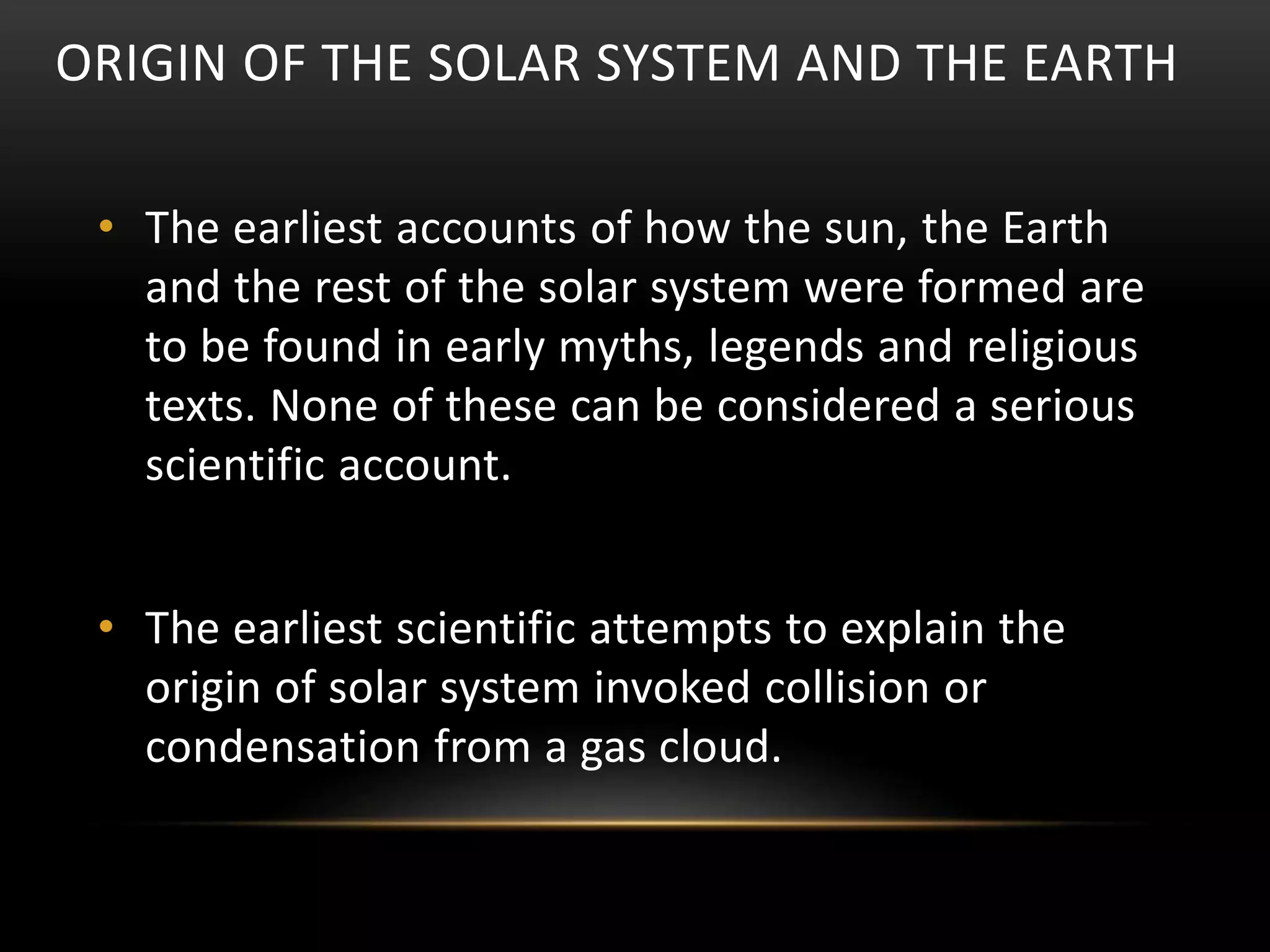 Origin and Abundance of elements in the Solar system and in the Earth ...