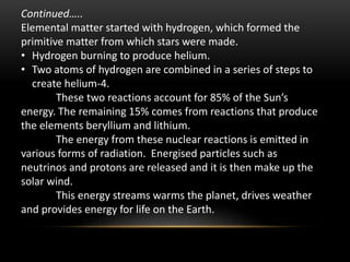 Origin and Abundance of elements in the Solar system and in the Earth ...