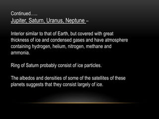 Origin and Abundance of elements in the Solar system and in the Earth ...