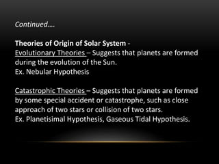 Origin and Abundance of elements in the Solar system and in the Earth ...