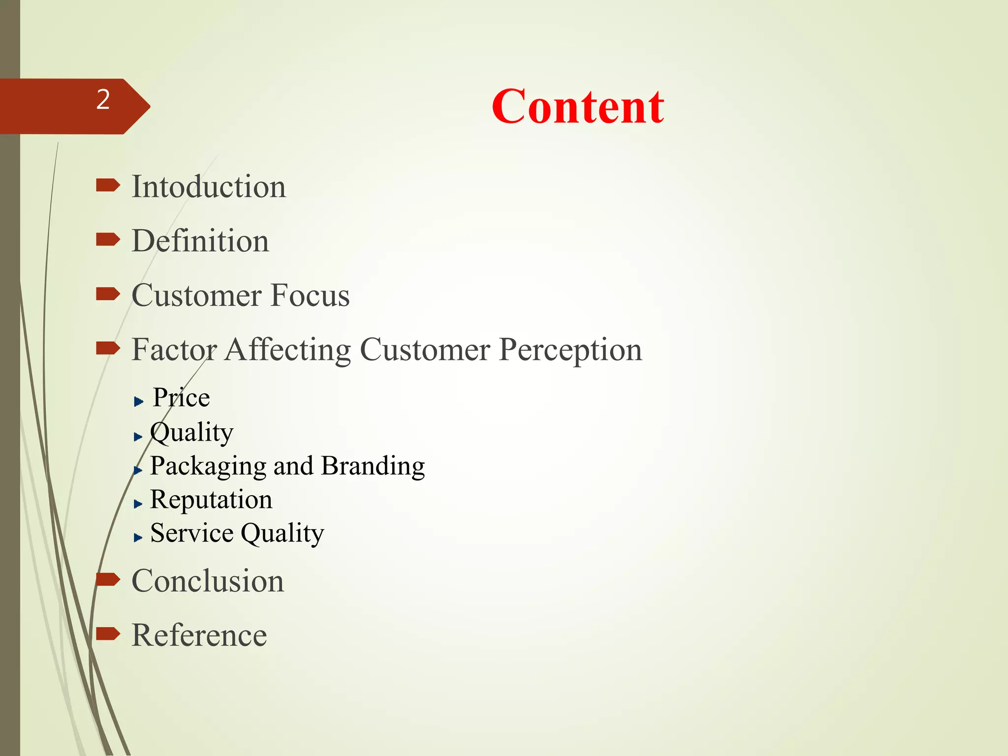 Customer focus ,types and customers perceptions | PPTX