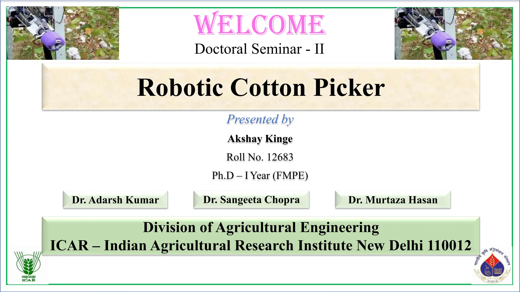 Robotic Cotton Picker, Machines for Cotton Harvesting | PDF