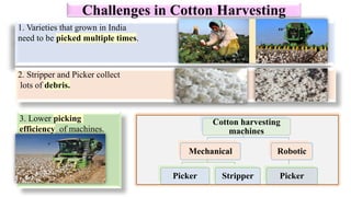 Robotic Cotton Picker, Machines for Cotton Harvesting | PDF