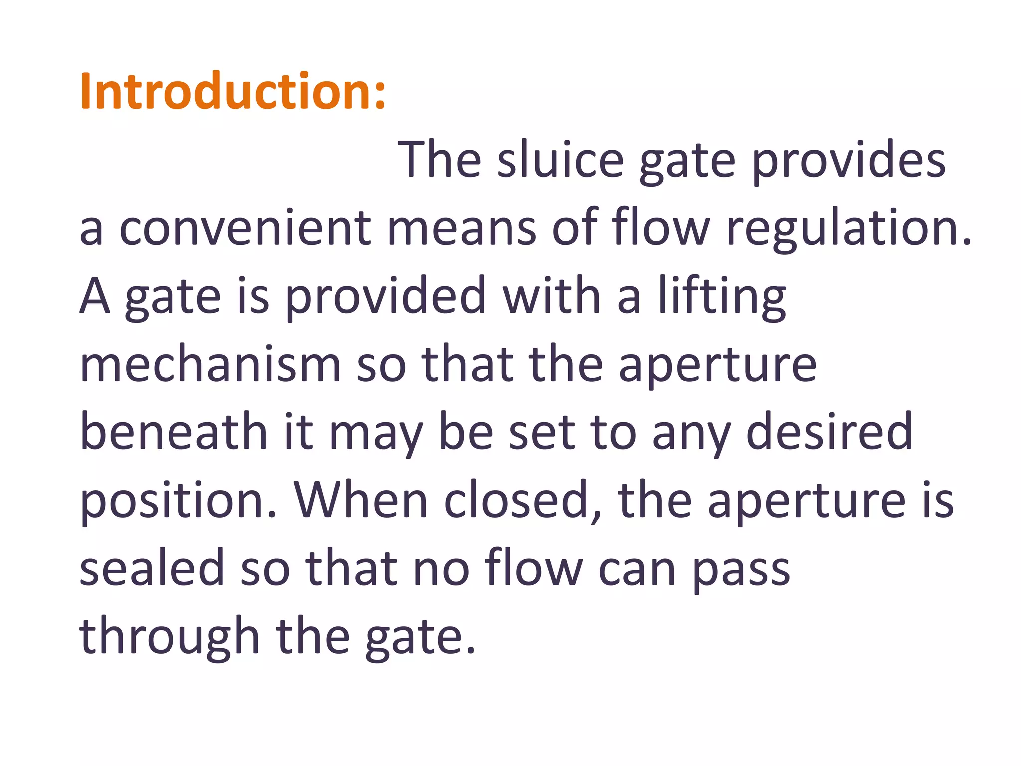 SLUICE GATE | PPTX