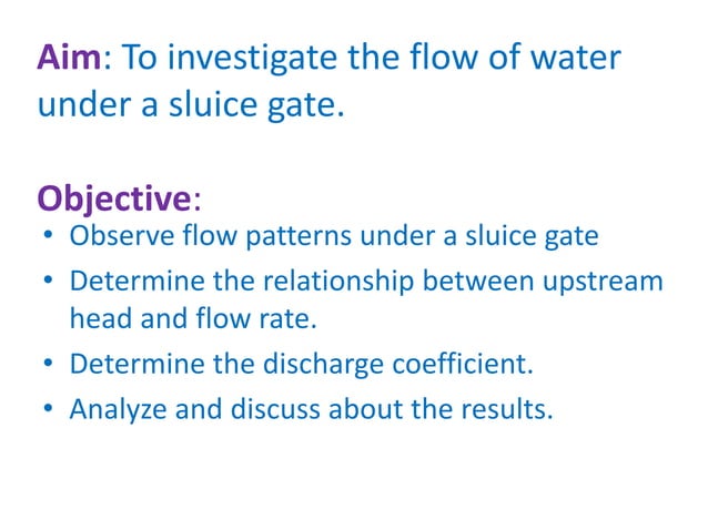 SLUICE GATE | PPTX | Physics | Science
