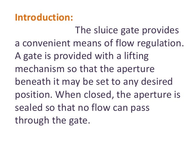 Sluice Meaning