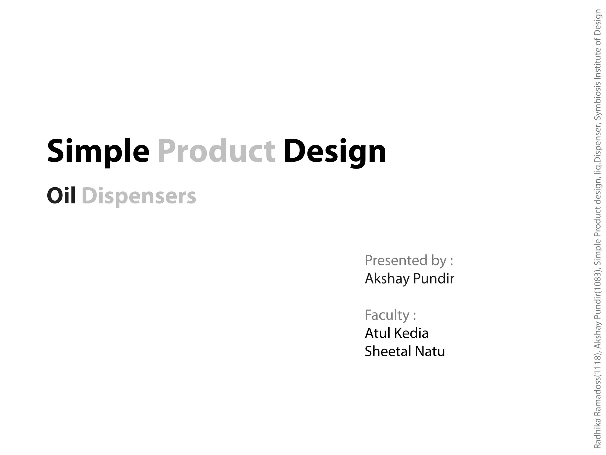 Simple Product Design oil dispenser | PPT