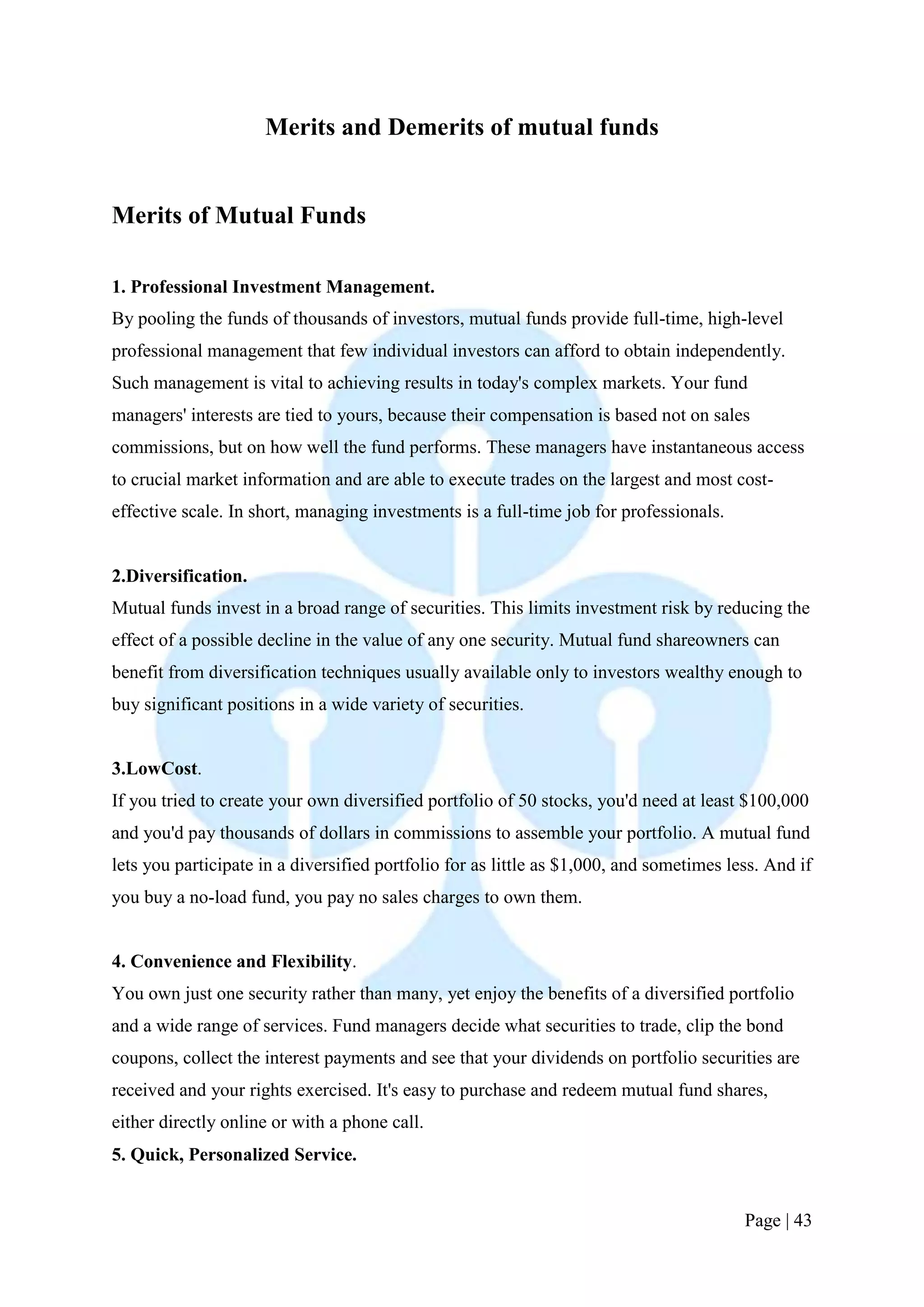 Full Project Report on SBI mutual funds. | PDF