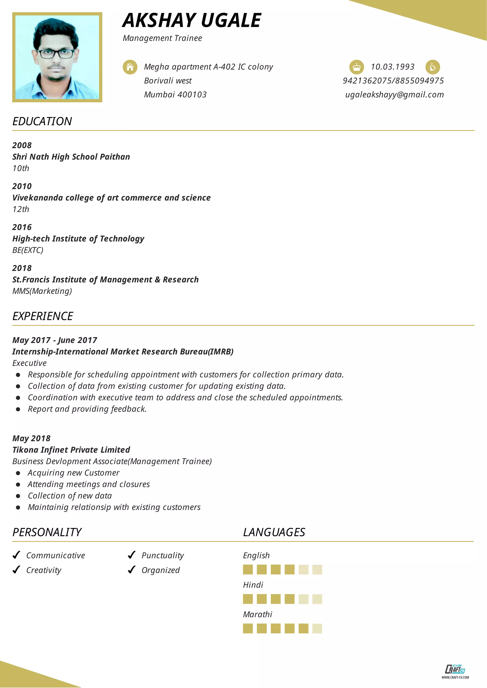 Akshay ugale cv | PDF Akshay ugale cv | PDF