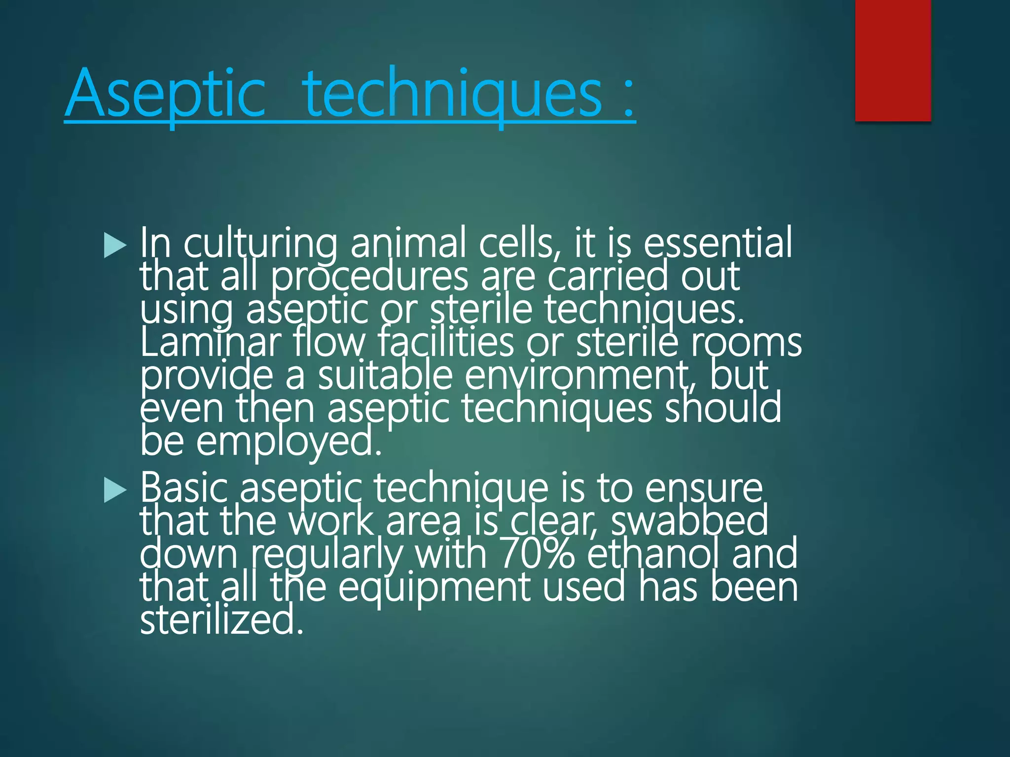 Aseptic Techniques and sterile handling in atc lab | PPTX