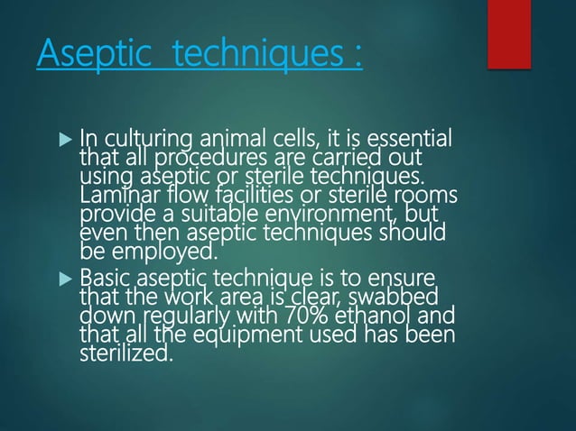 Aseptic Techniques and sterile handling in atc lab | PPTX