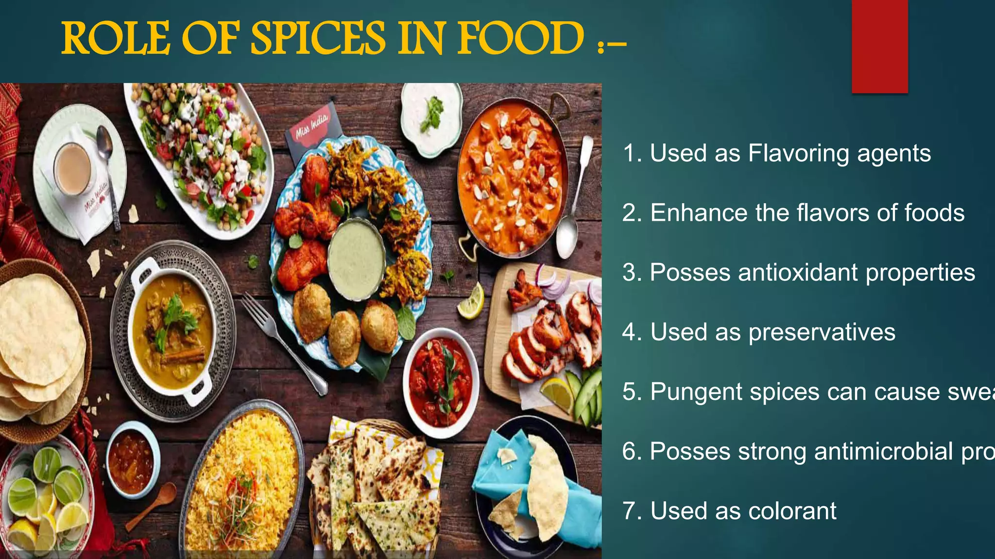 Health benefits of spices and herbs | PPTX