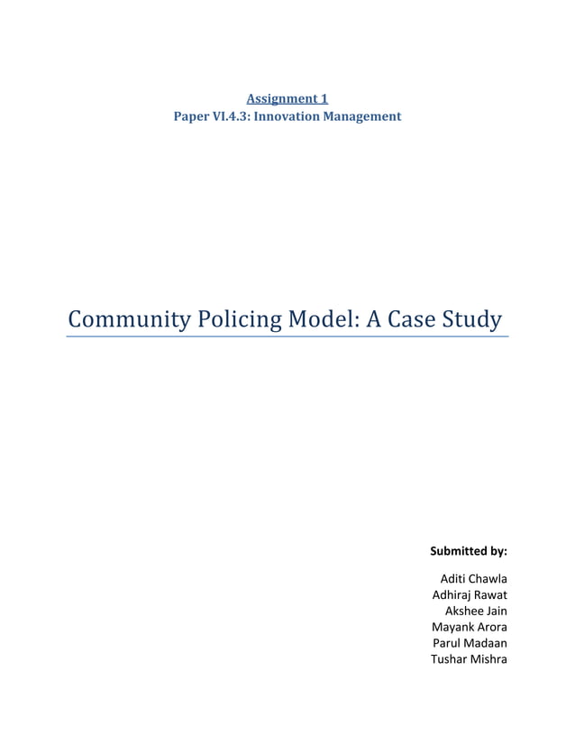 Akshee group community _policing_model | PDF | Crime & Harmful Acts to ...