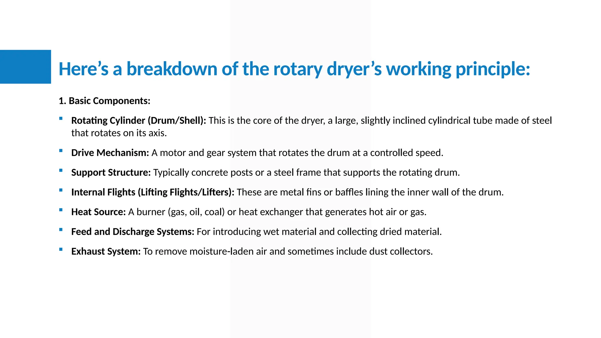Rotary Dryer Working Principle By Aksh Engineering | PPTX