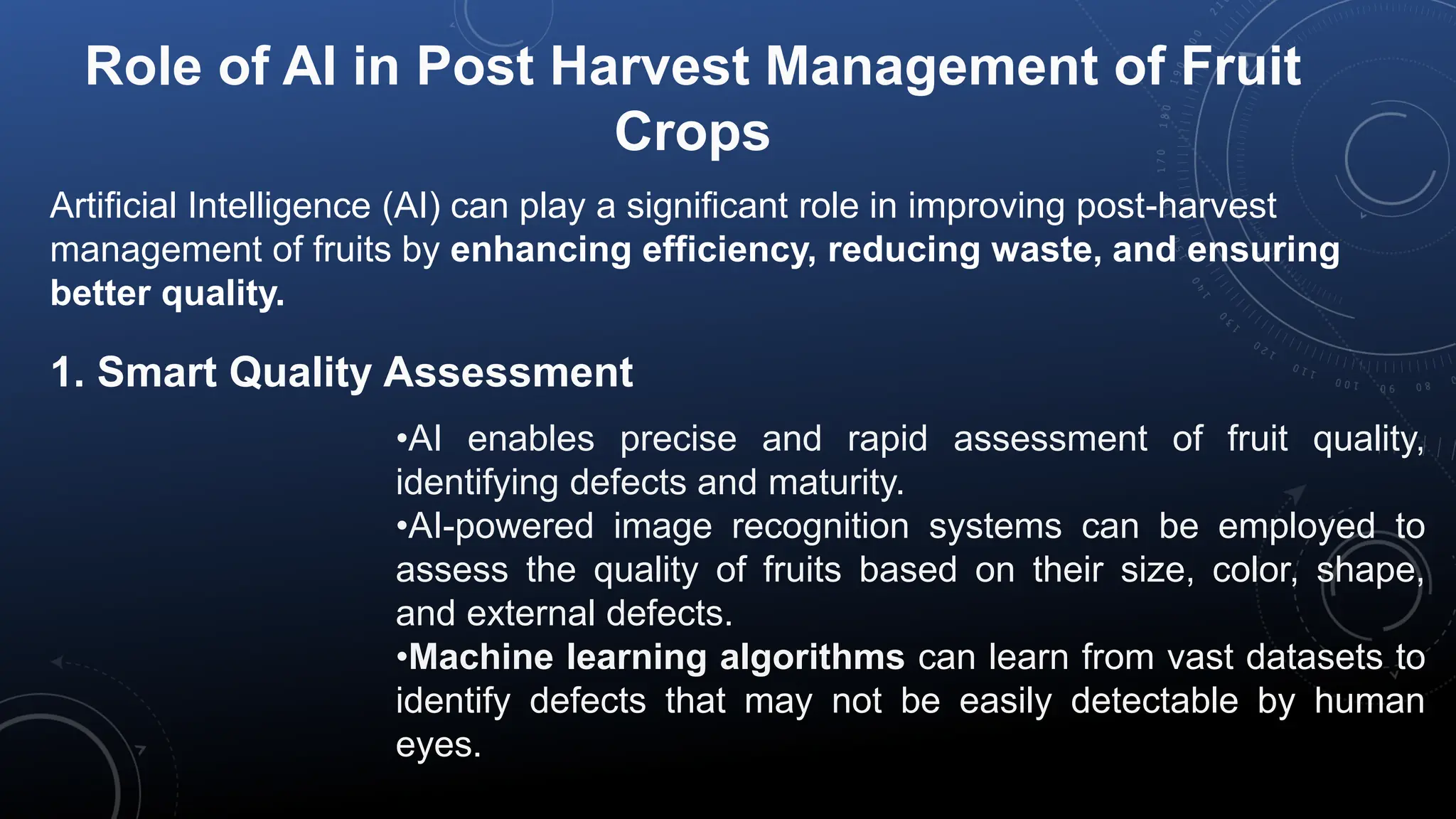 use of AI in post harvest storage of fruit crops.pptx