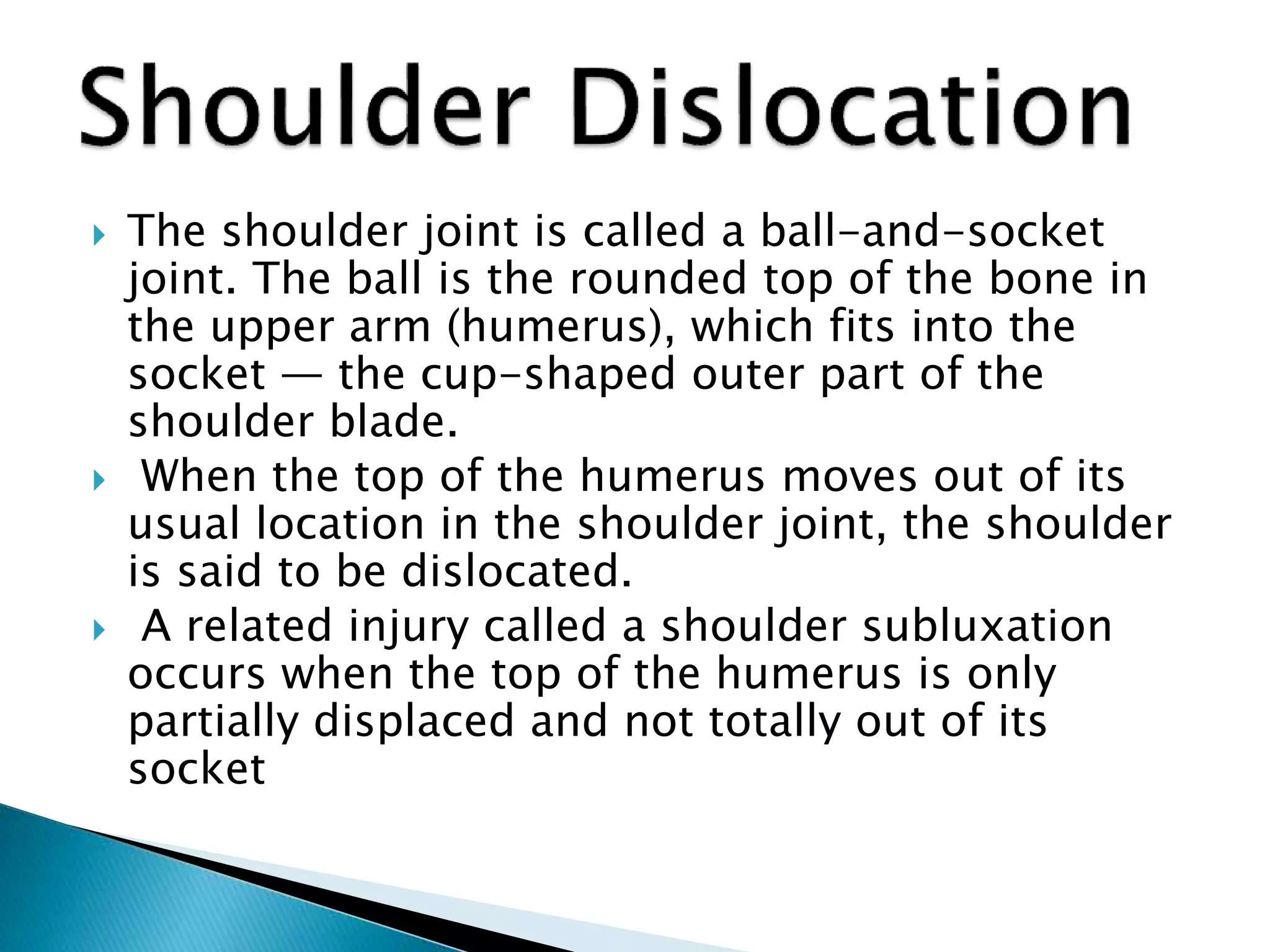 shoulder dislocation orthopedics + glenohumeral dislocation and ...