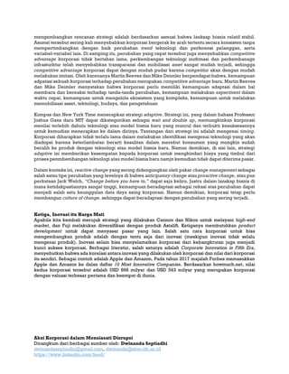 Aksi Korporasi Mensiasati Disrupsi | PDF