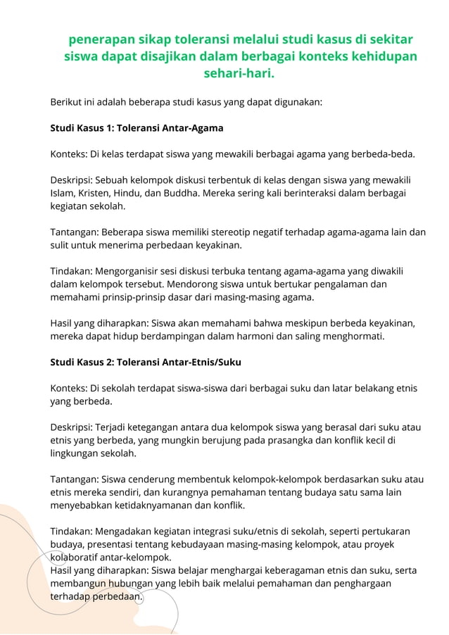 AKSI NYATA POSTER TOLERANSI PLATFORM MERDEKA MENGAJAR | PPT