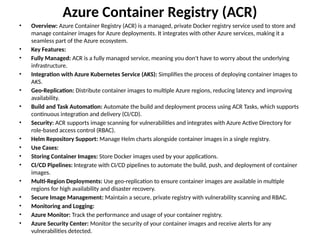 Aks Monitoring presentation overview of ACI | PPTX