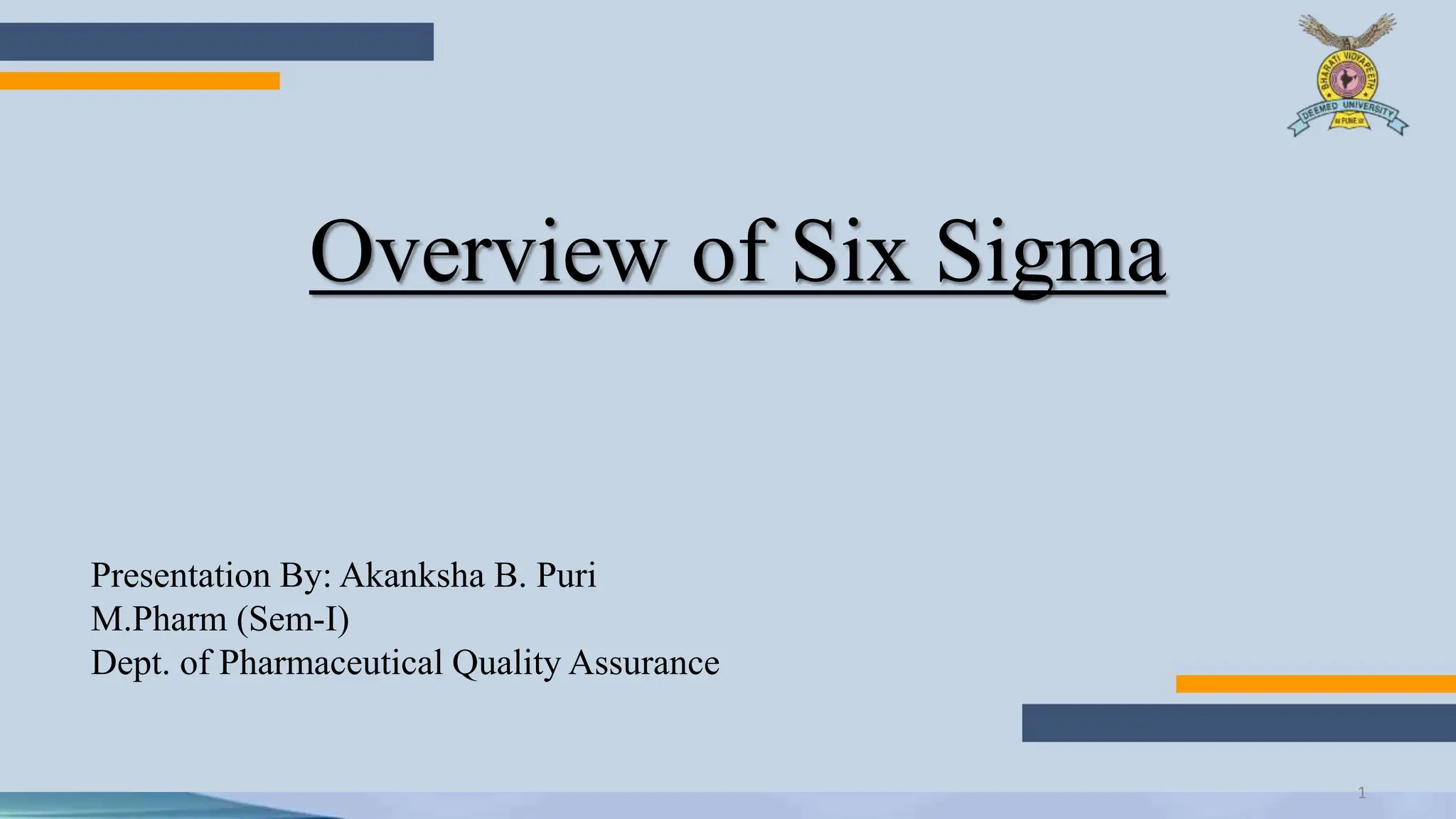 Overview of six sigma DMAIC & DMADV pptx | PPTX