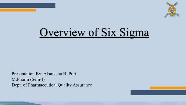 Overview of six sigma DMAIC & DMADV pptx | PPTX