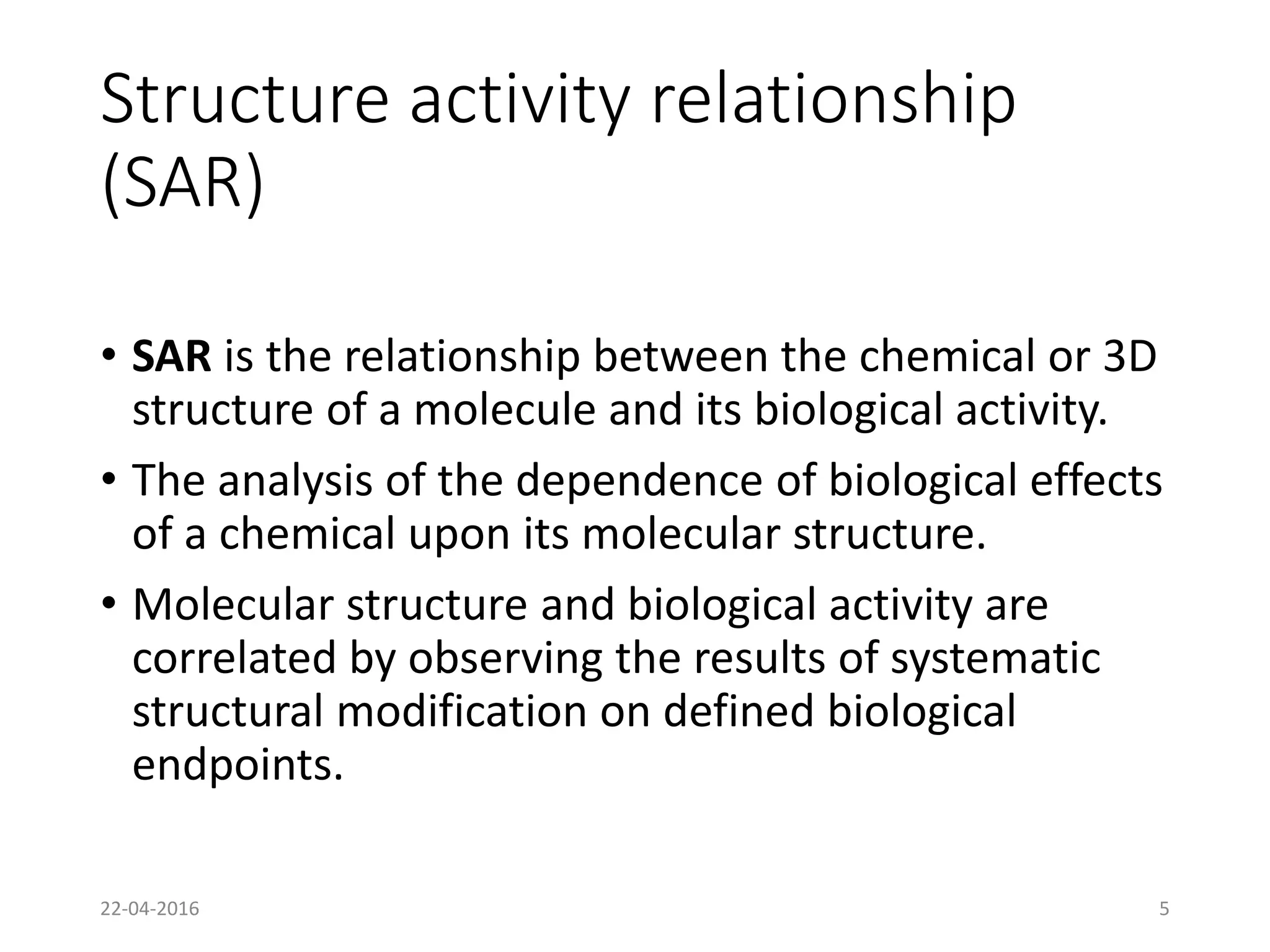 Structure activity relation ship | PPTX
