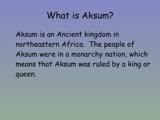 Aksum | PPT