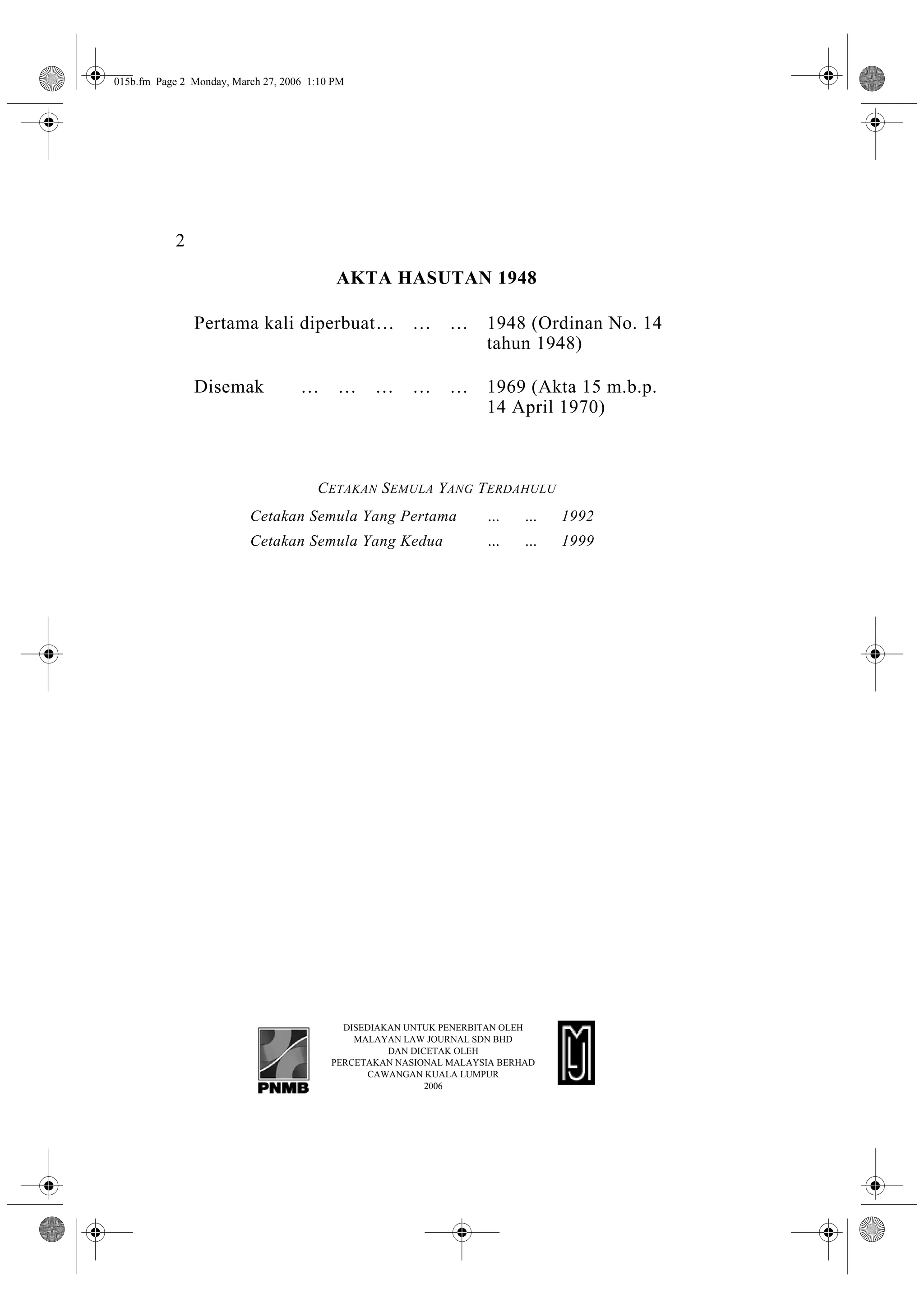 Akta 15 akta hasutan | PDF
