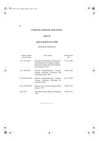 Akta 15 akta hasutan | PDF