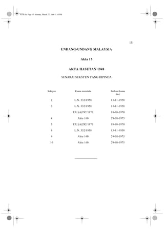 Akta 15 akta hasutan | PDF