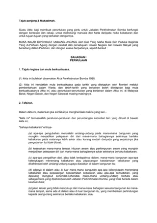 Akta 341- Akta Perkhidmatan Bomba 1988 | PDF