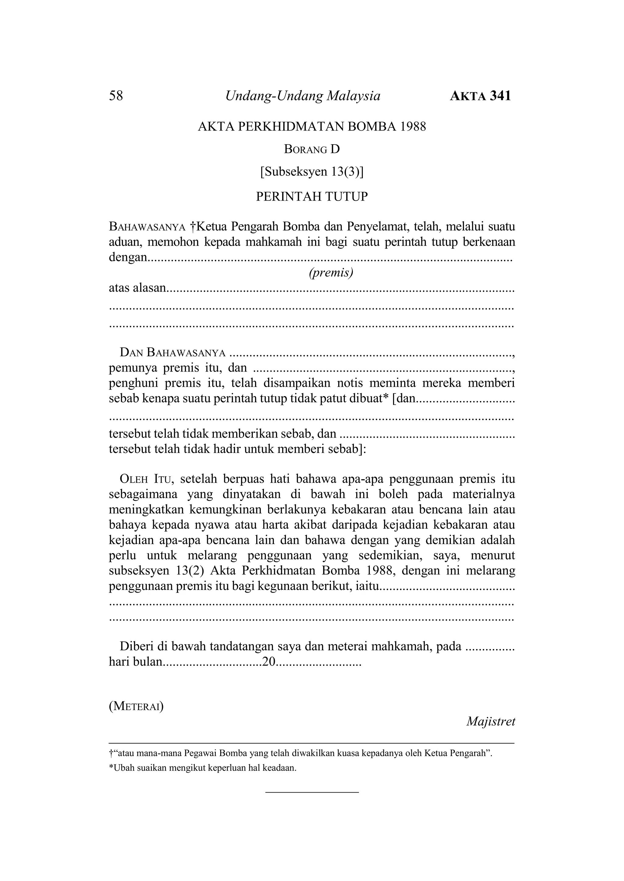 Akta 341 - Akta Perkhidmatan Bomba 1988.pdf