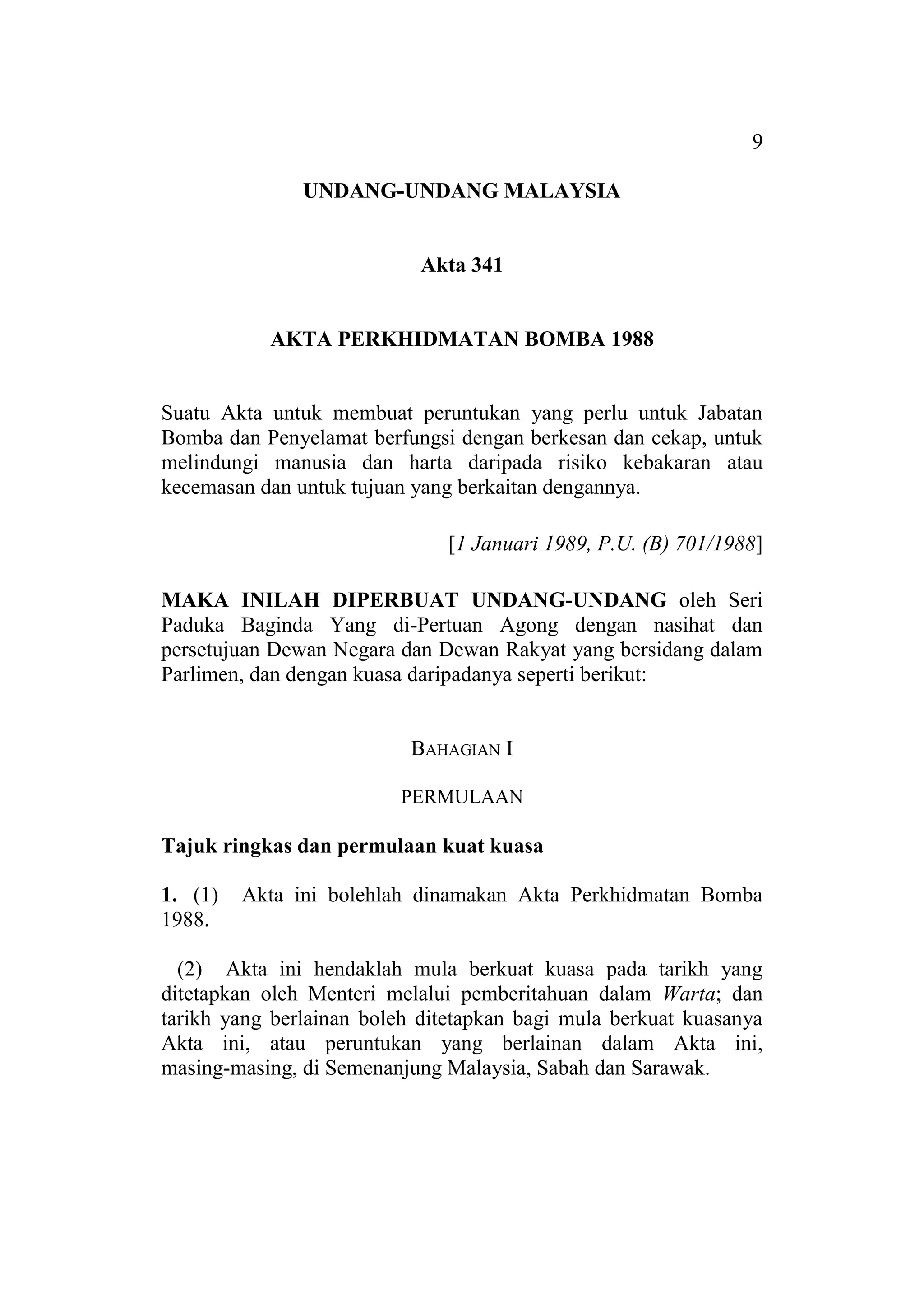 Akta 341 - Akta Perkhidmatan Bomba 1988.pdf