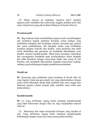 Akta 344 akta polis 1967 | PDF
